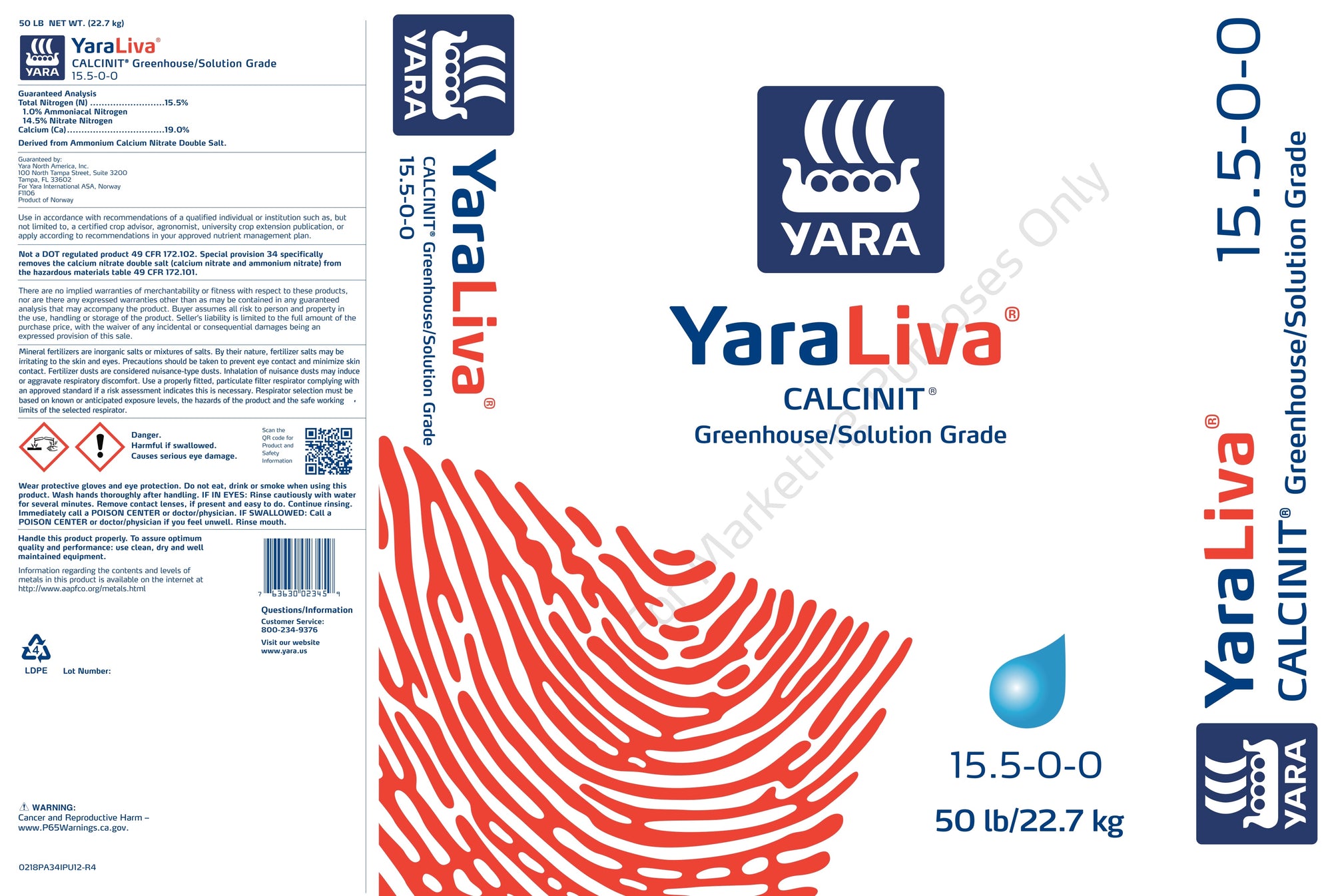 YaraLiva® CALCINIT™ 15.5-0-0 with 19% Calcium - Plant Life Co Shop